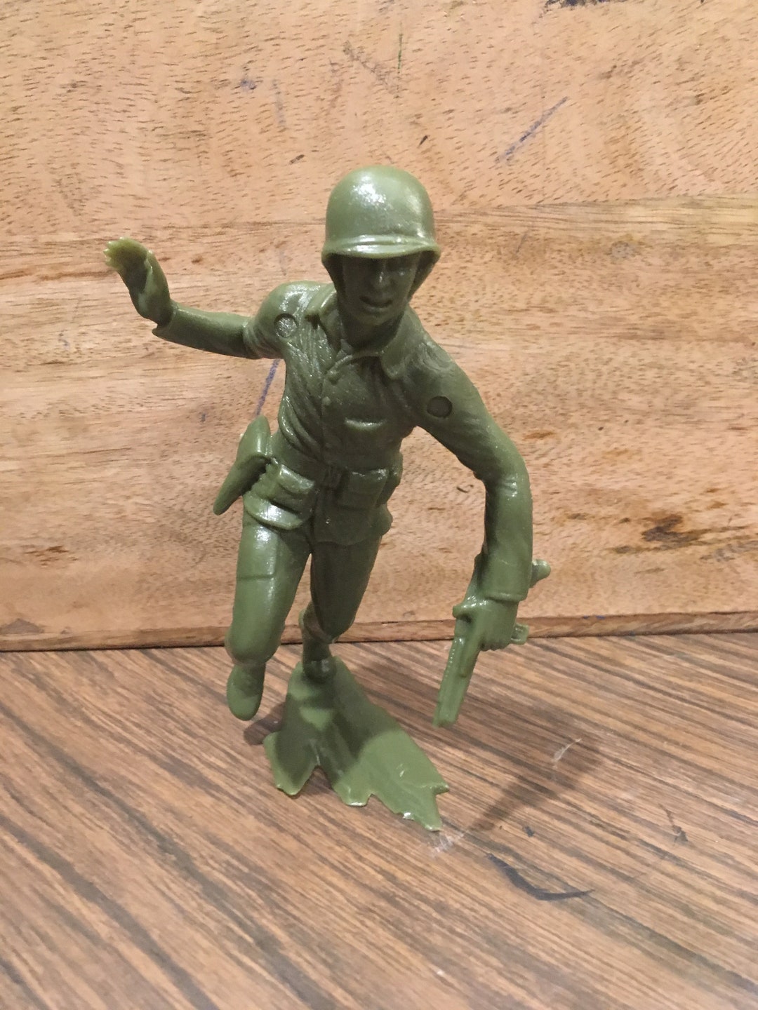 Vintage Louis Marx 6" Army Man World War Styled Plastic Toy Figure ...