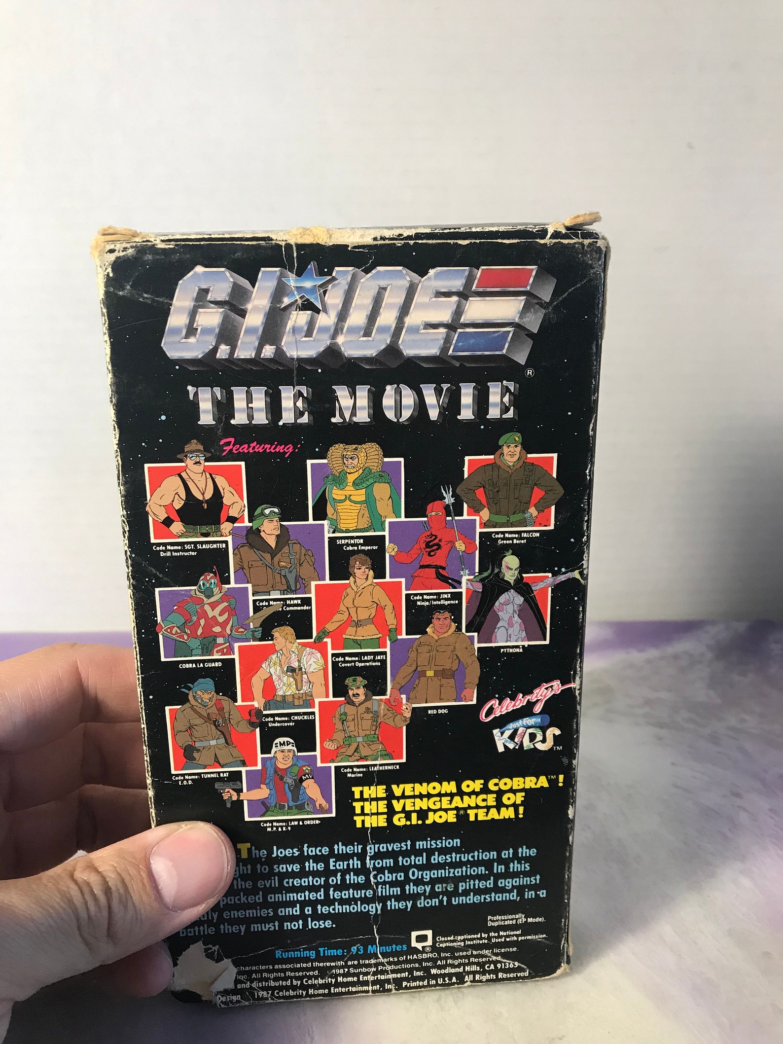 Vintage GI JOE The Movie VHS 1980's Sunbow Hasbro Full | Etsy