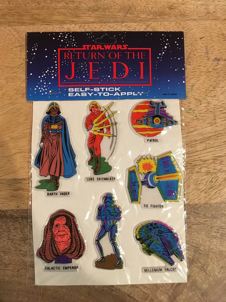 Vintage Star Wars Return of the Jedi Puffy Stickers Darth - Etsy