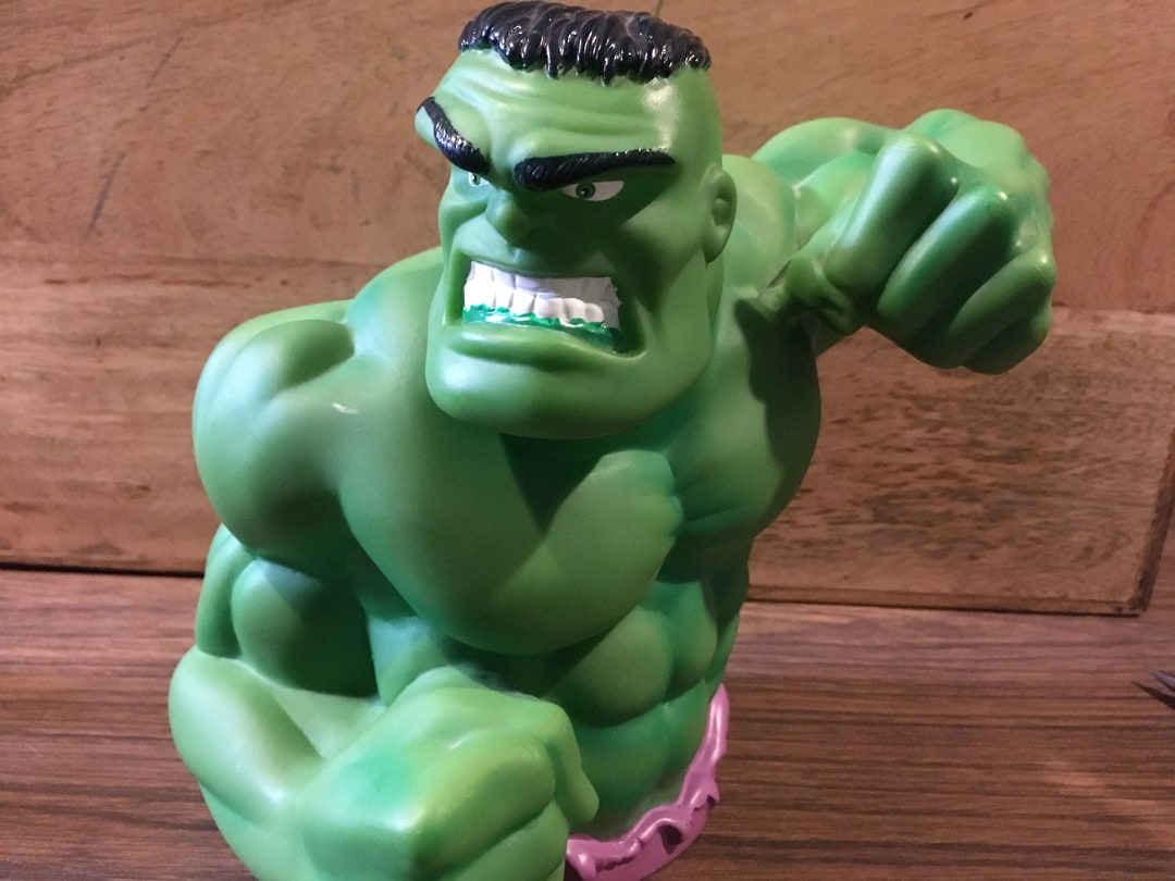 Rare 1999 Marvel Incredible Hulk PVC Piggy Bank Vintage Awesome 90's ...