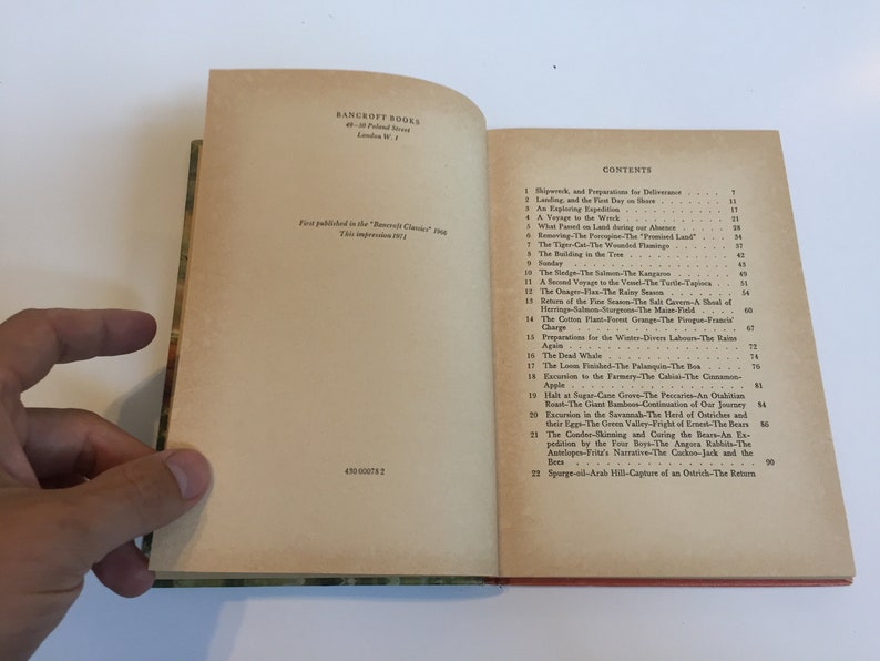 Vintage Bancroft Classic Books The Swiss Family Robinson | Etsy
