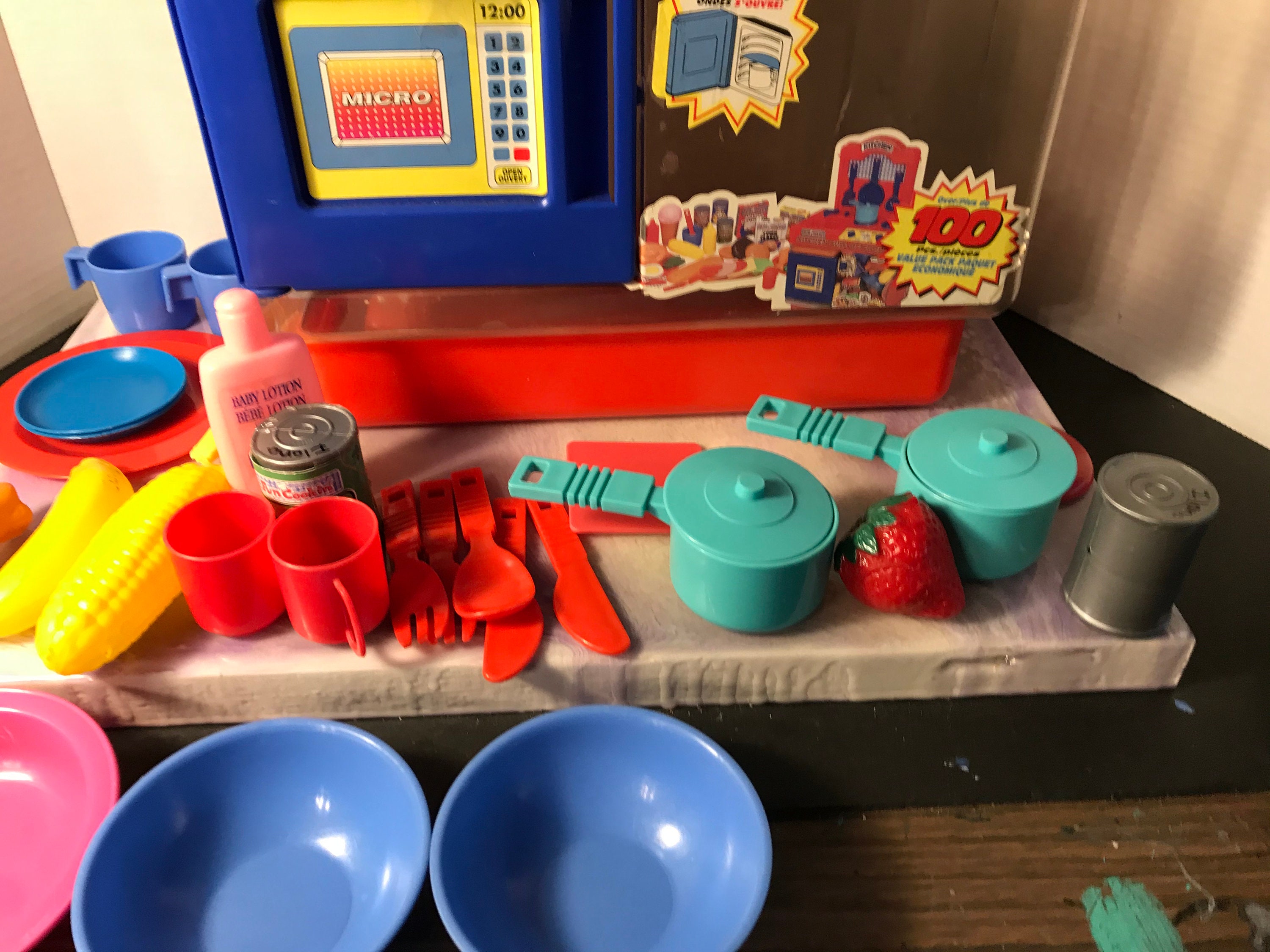 Vintage Kid's Play Food Lot FUN COOKIN' Kitchen Full | Etsy