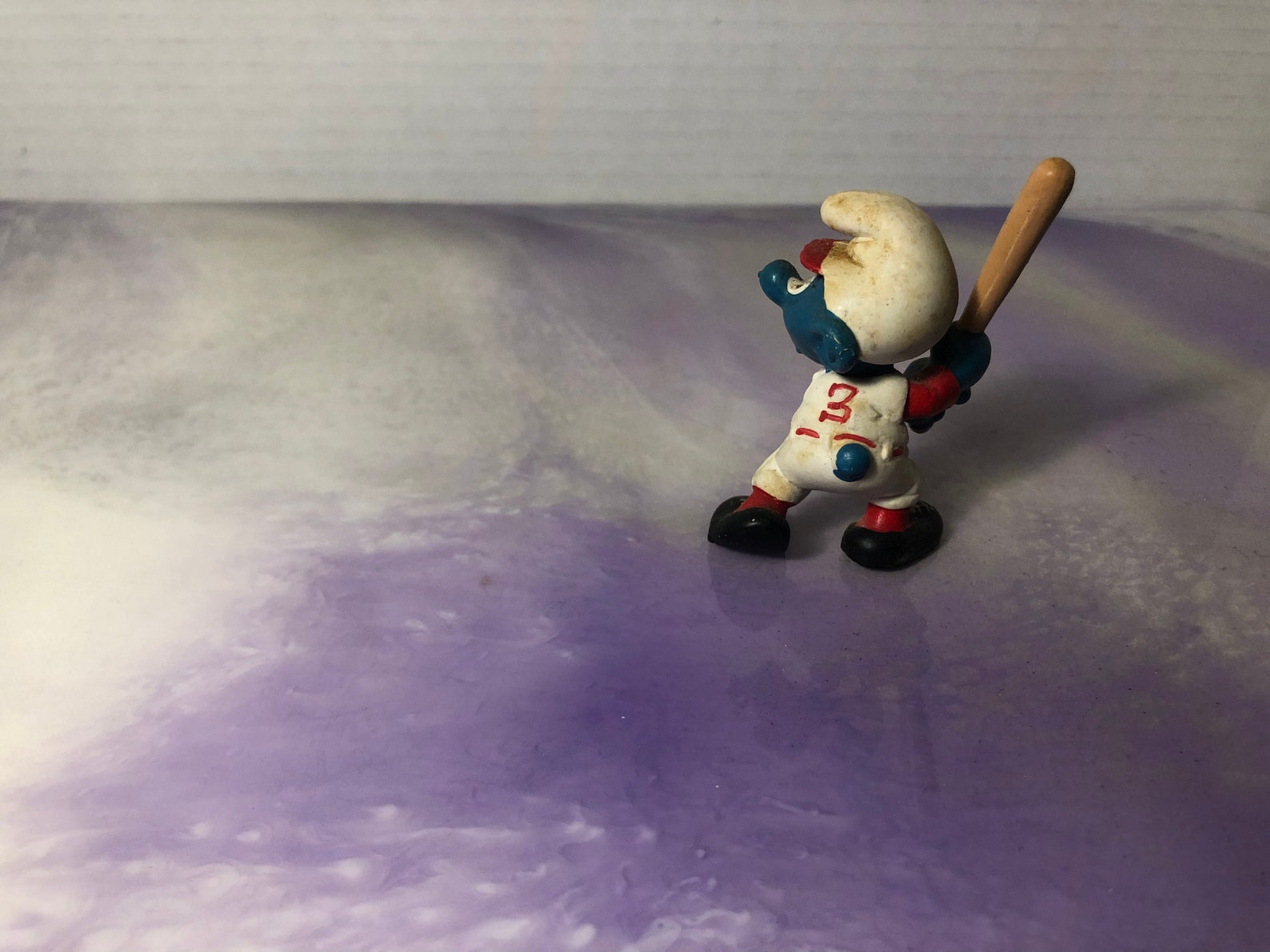Vintage SMURFS Smurf Baseball Player Figure PVC Cake Topper | Etsy