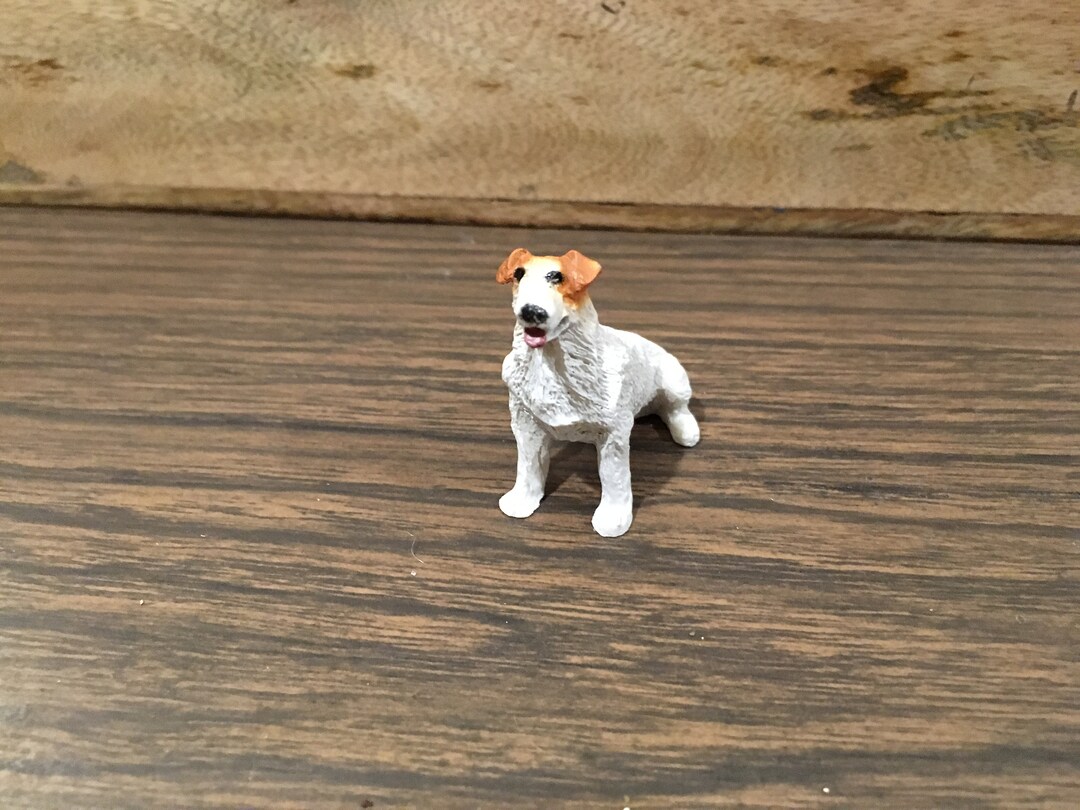 Vintage Mini Ceramic Jack Russel Terrier Dog Puppy Figurine 2 Inch Mini ...