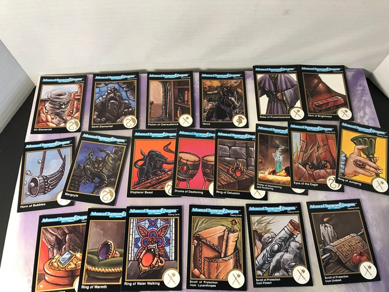 Vintage 1990s Advanced Dungeon and Dragons Card Game 20 Card | Etsy