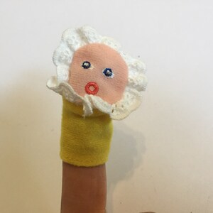 Vintage Finger Puppet! Felt Finger Puppet Baby With Bonnet- Rare ...