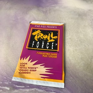 Vintage 1990's Troll Force Cartoon TV Show 1992 Trading Card Pack ...