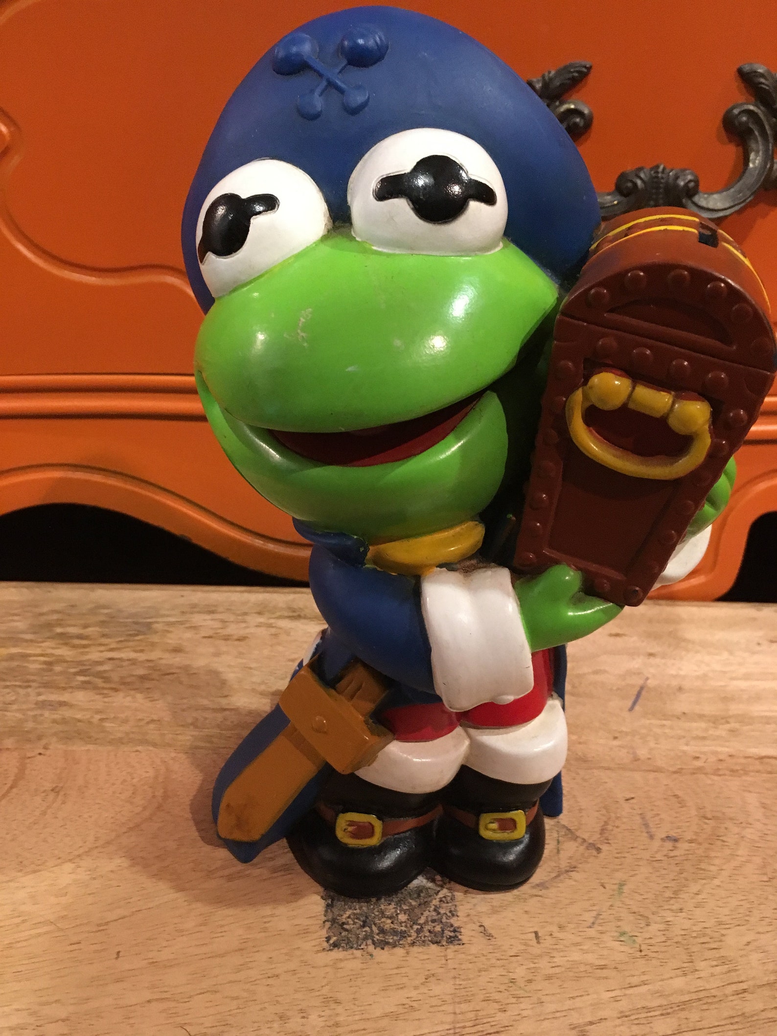 Vintage 1989 Illco Toys Kermit the Frog as Pirate Coin Bank - Etsy
