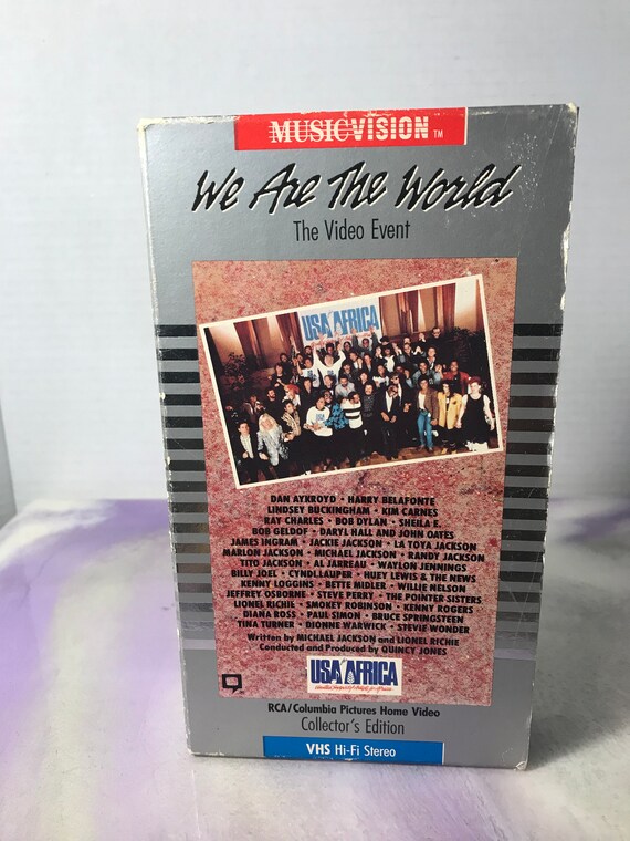 Vintage We Are the World VHS Awesome Vintage 80's Music | Etsy