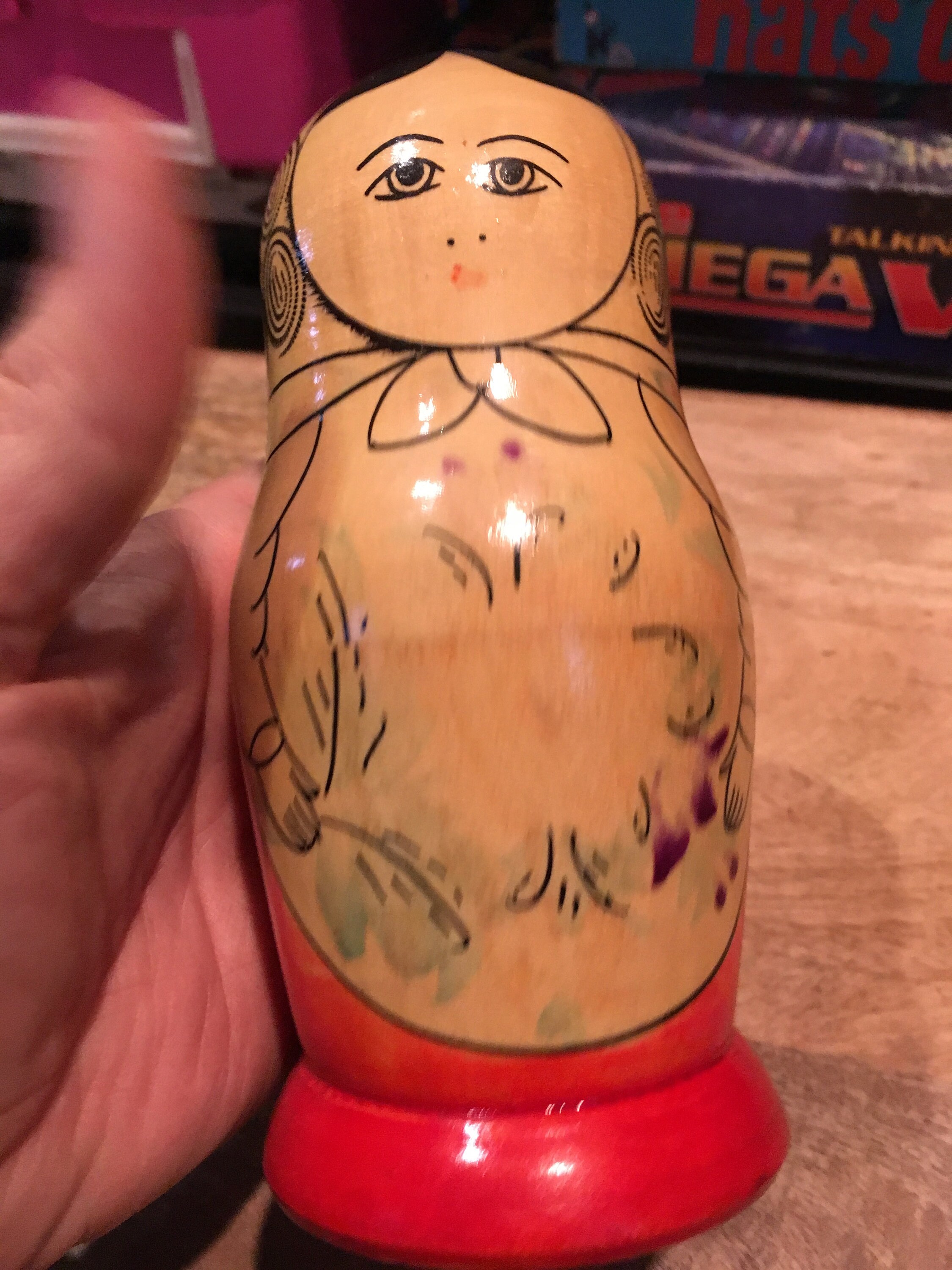 Vintage Made in USSR Wooden Hand Painted Russian 7 Piece | Etsy