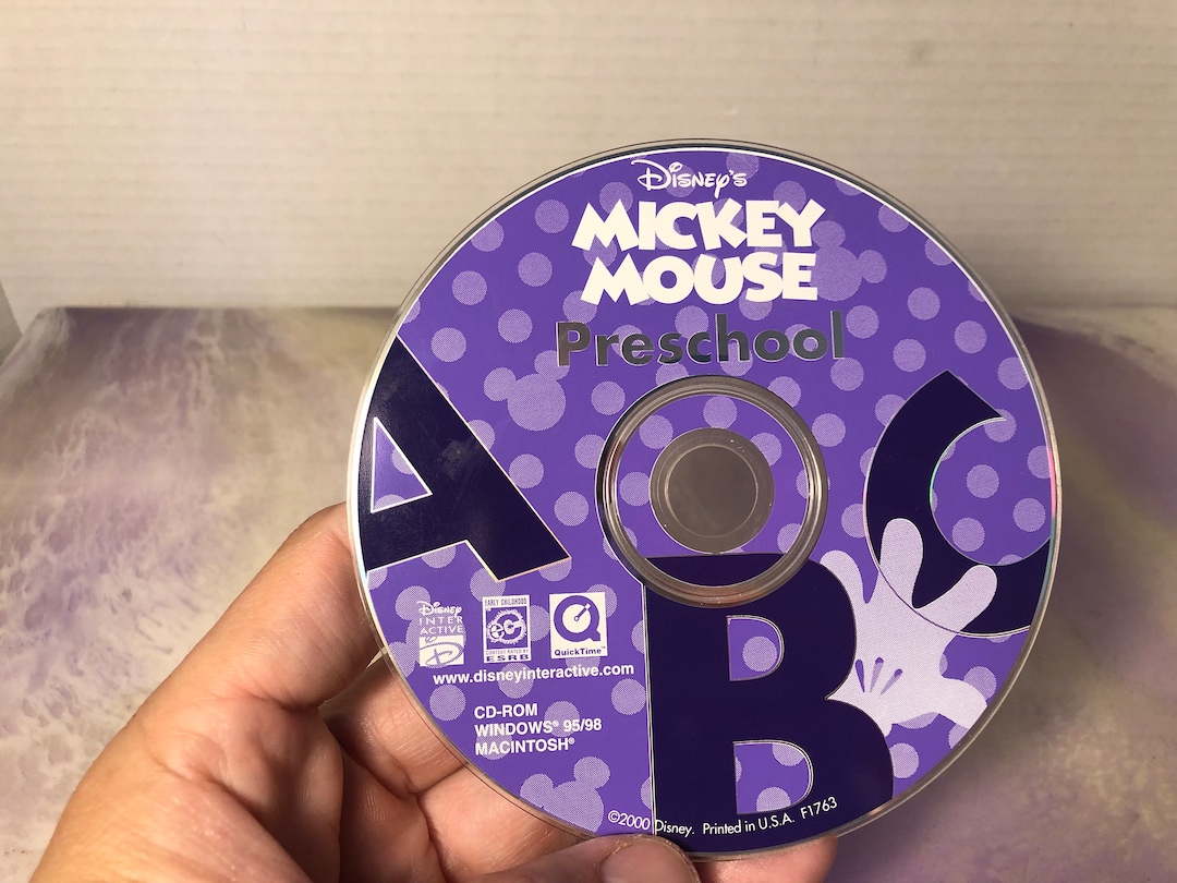 Vintage Mickey Mouse Preschool ABC 2000 Rare Vintage Computer Game CD ...
