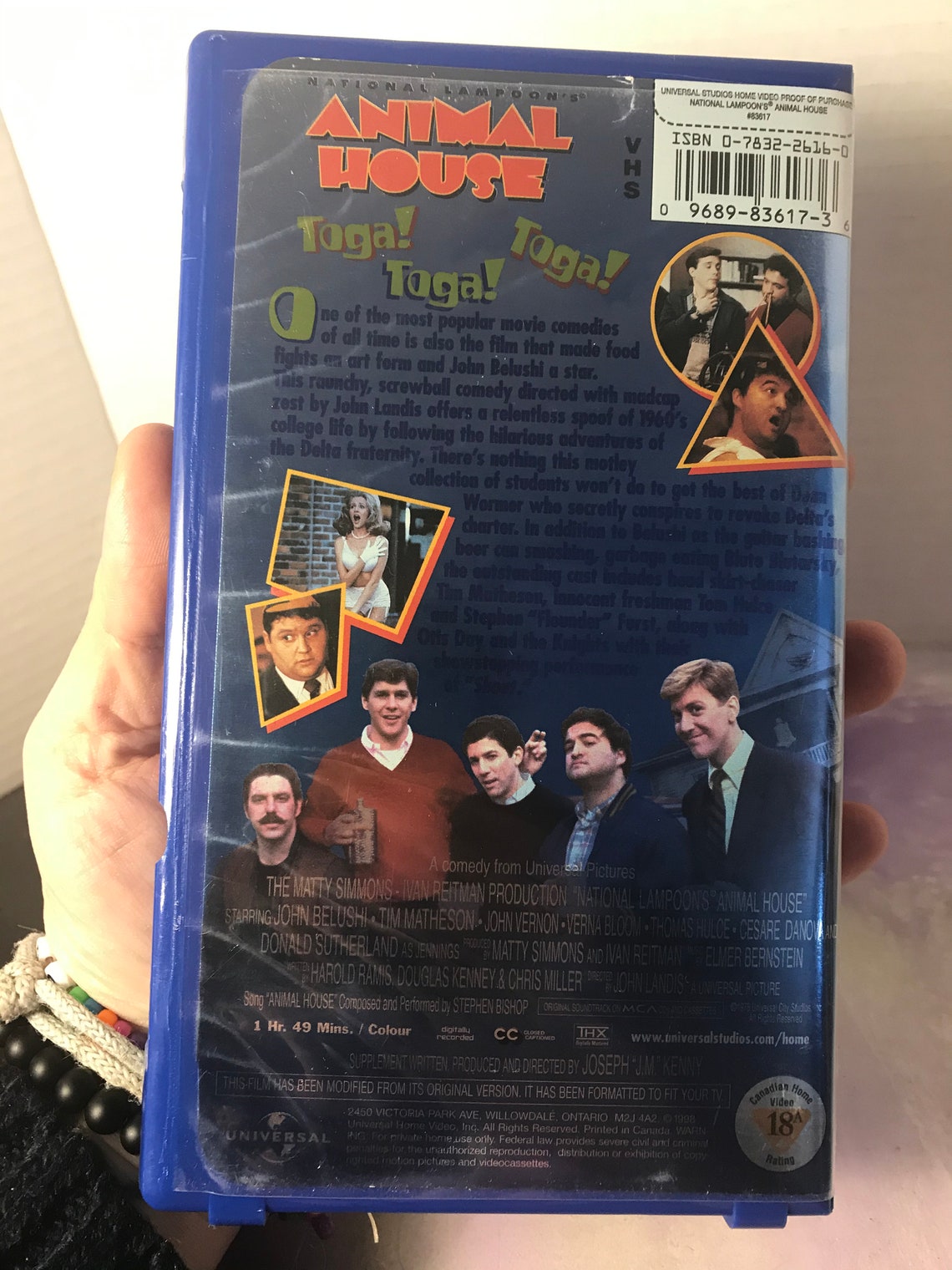 Vintage National Lampoons ANIMAL HOUSE VHS 1980s Clamshell - Awesome 80 ...