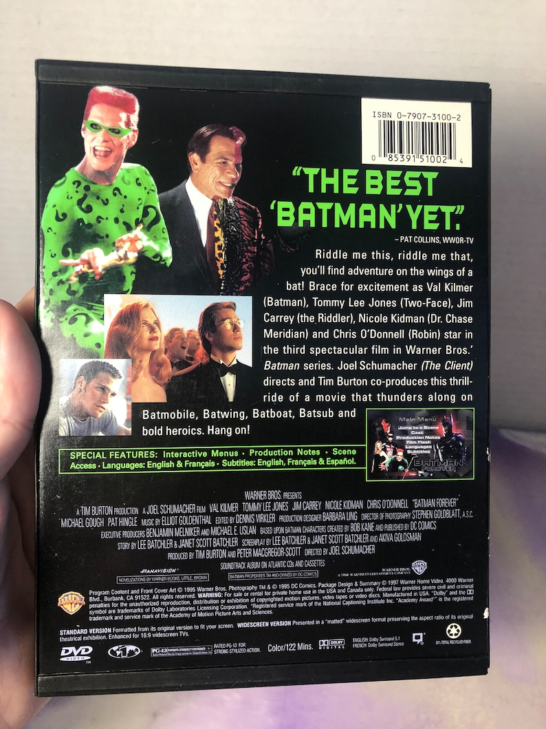 Vintage Batman Forever Dvd Awesome Vintage Movie Works Great
