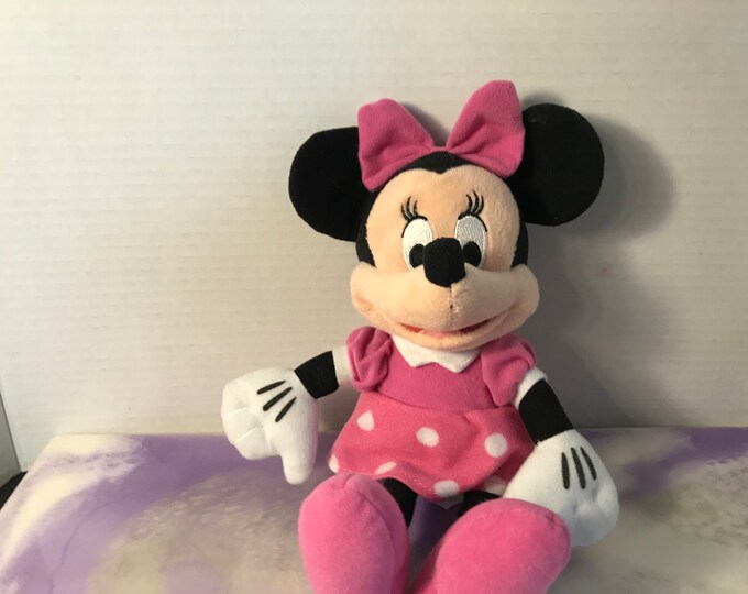 Rare Vintage Walt Disney Minnie Mouse Plush Stuffed Animal Vintage ...
