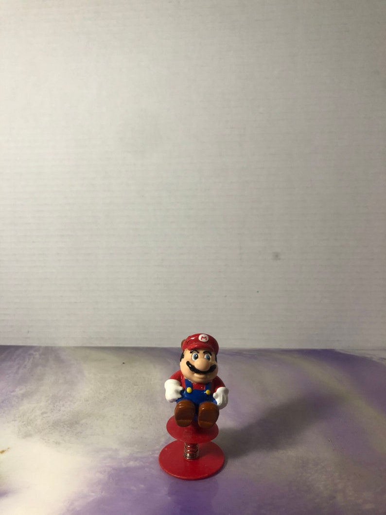 Vintage 1989 Super Mario Brothers Mario Spring Loaded Toy - Etsy