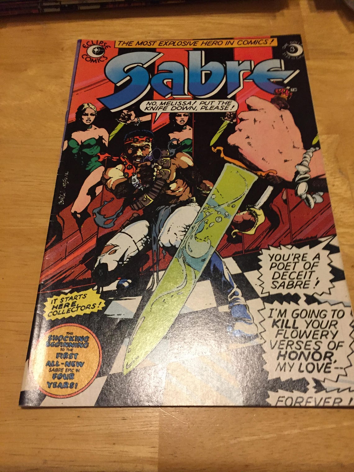 Eclipse Comics Sabre 3 1992 Vintage Rare Comic Book - Etsy