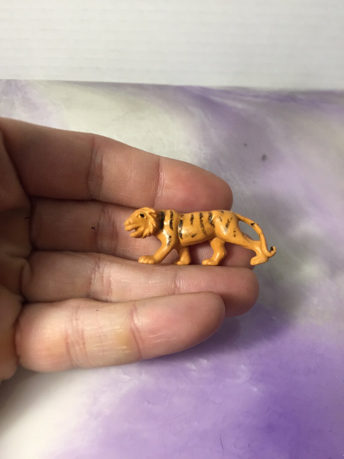 Vintage Miniature Animal Tiger Figure Super Tiny Small PVC | Etsy