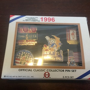 Vintage 1996 Atlanta Olympics Official Collector Pin Set - New in Box ...