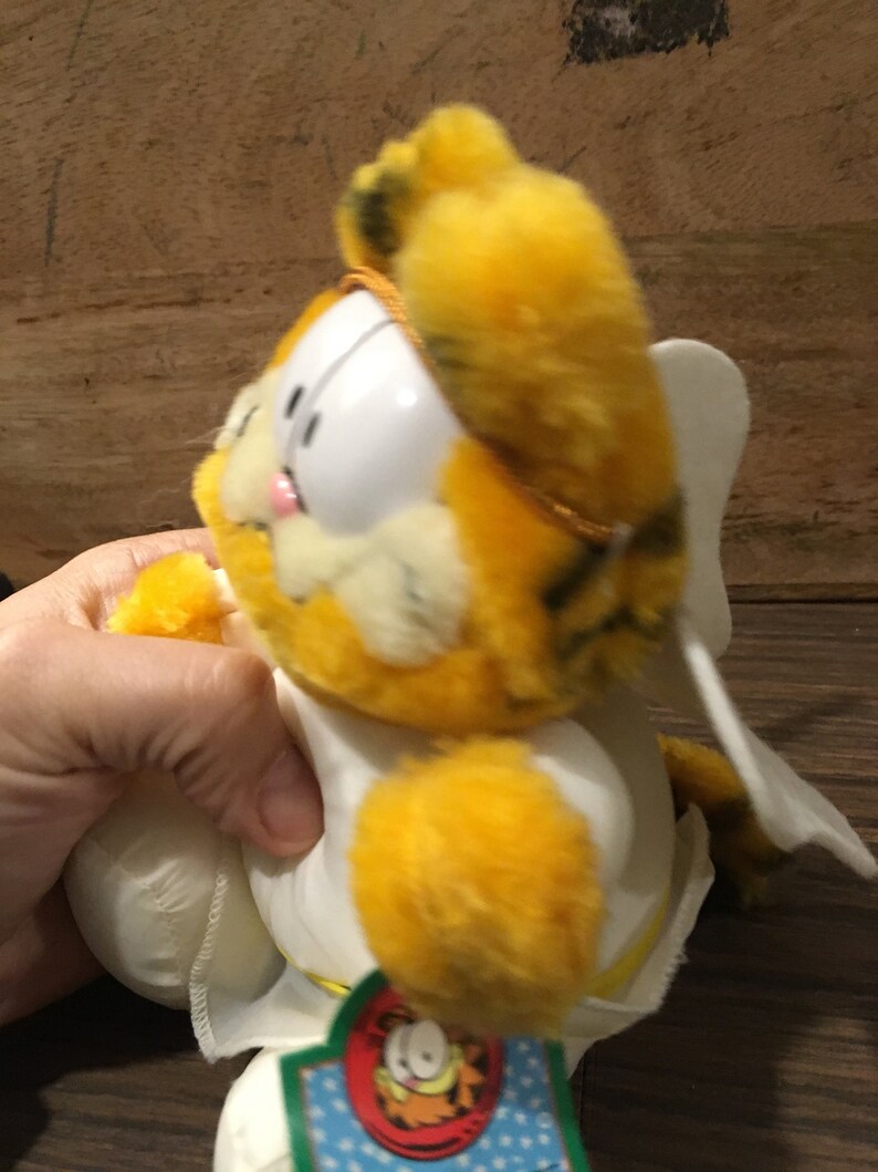 Vintage Brand New McDonald's Garfield Angel Plush Toy | Etsy