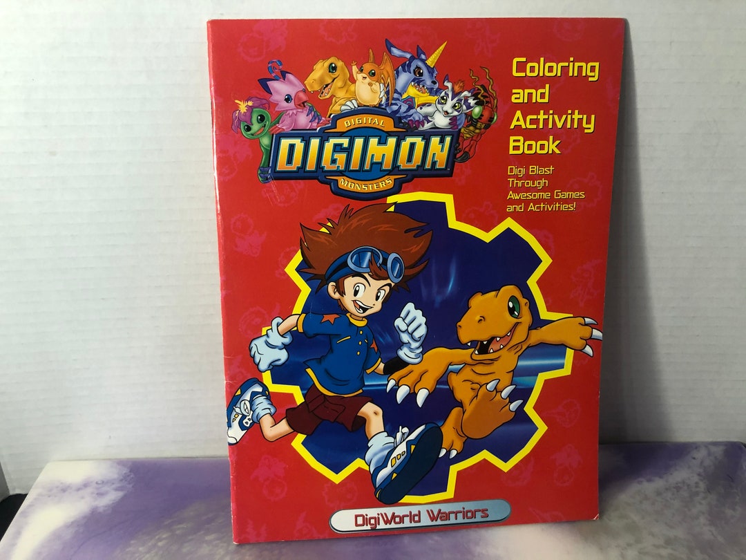 Vintage Digimon Colouring / Activity Book "digiworld Warriors ...