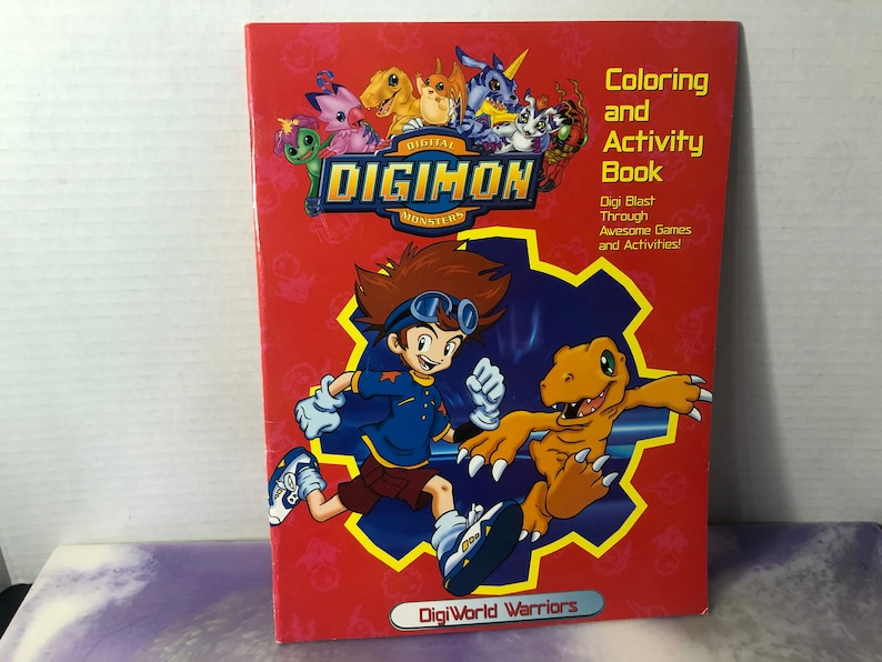 Vintage Digimon Colouring / Activity Book "digiworld Warriors ...