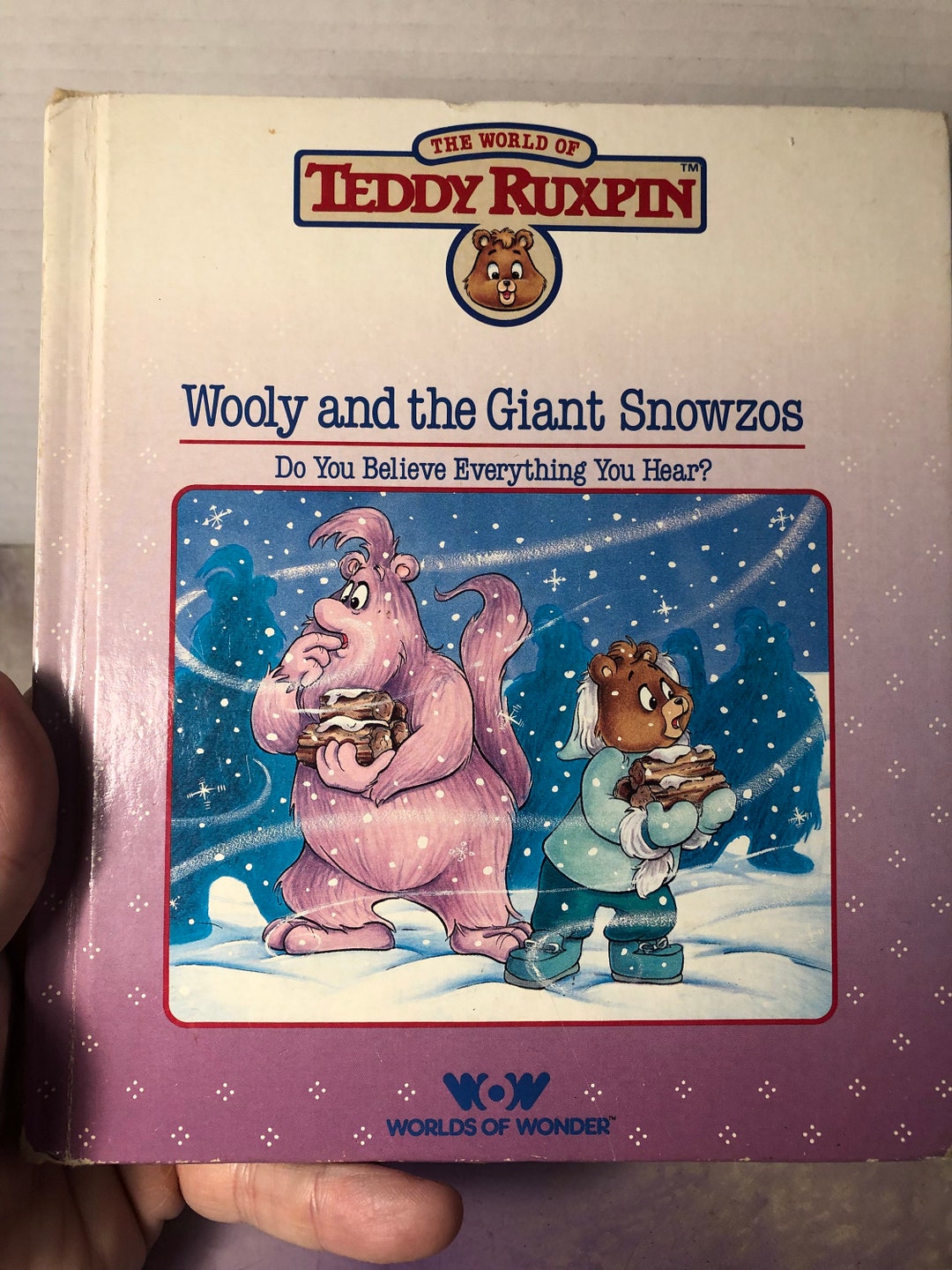 Vintage Teddy Ruxpin Book "wooly and the Giant Snowzos" WOW 1985 - Kids ...