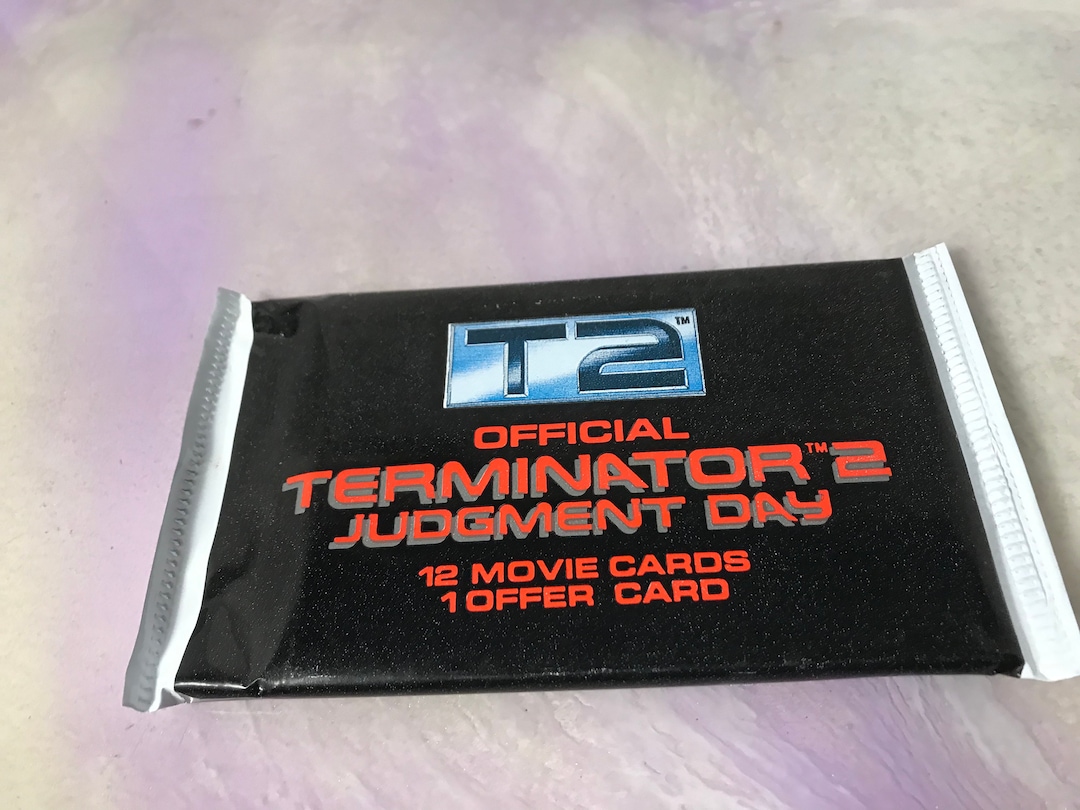 Vintage T2 Terminator 2 Trading Cards 1990's SEALED PACK - Rare 90's Nostalgia - Terminator ...