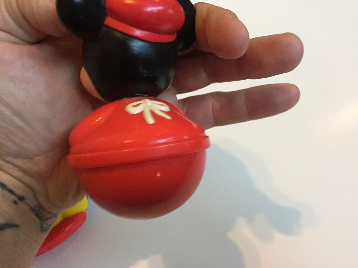 Vintage Roly Poly Mickey Mouse With Car - Rare Vintage Disney ARCO Car ...