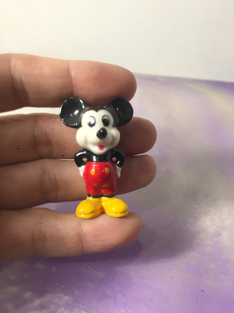 Vintage Disney Mickey Mouse Mini Figurine Ceramic Statue | Etsy
