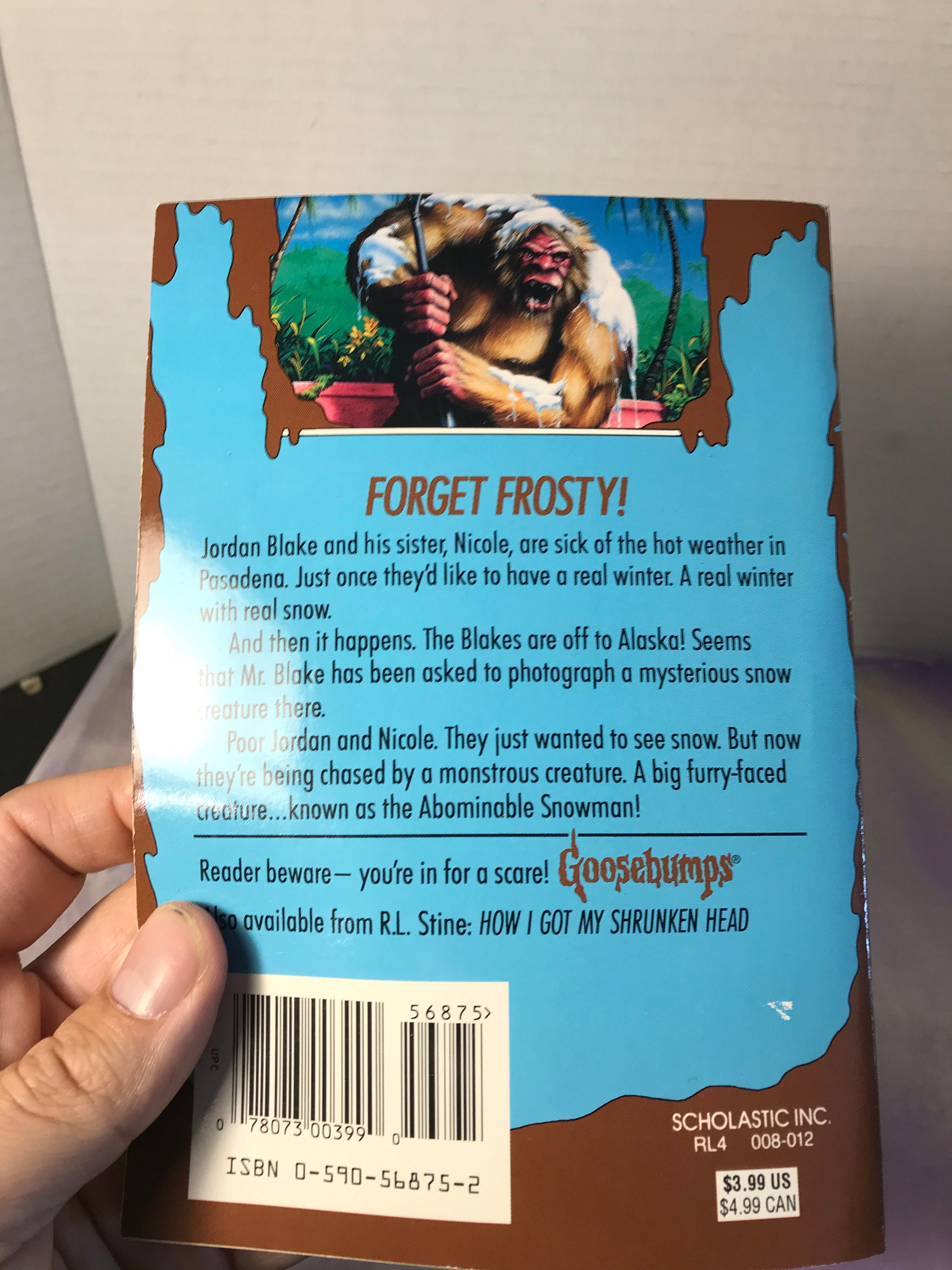 Vintage The Abominable Snowman of Pasadena Goosebumps 38 | Etsy