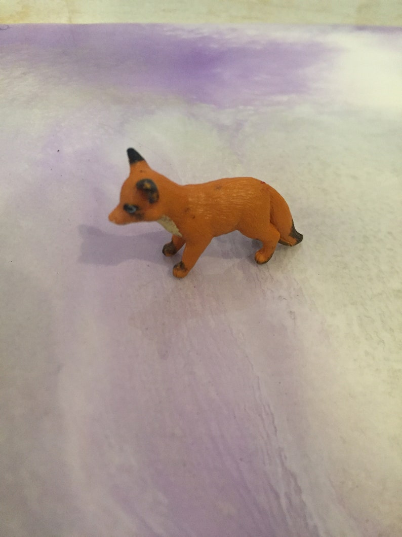 Vintage Fox Figurine Toy Rubber Fox Figure -rare Vintage Plastic 1980's ...