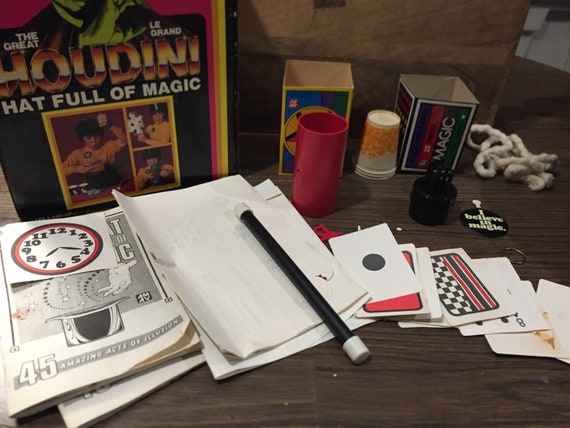 Vintage Houdini the Great Houdini Hat Full of Magic952 Toy | Etsy