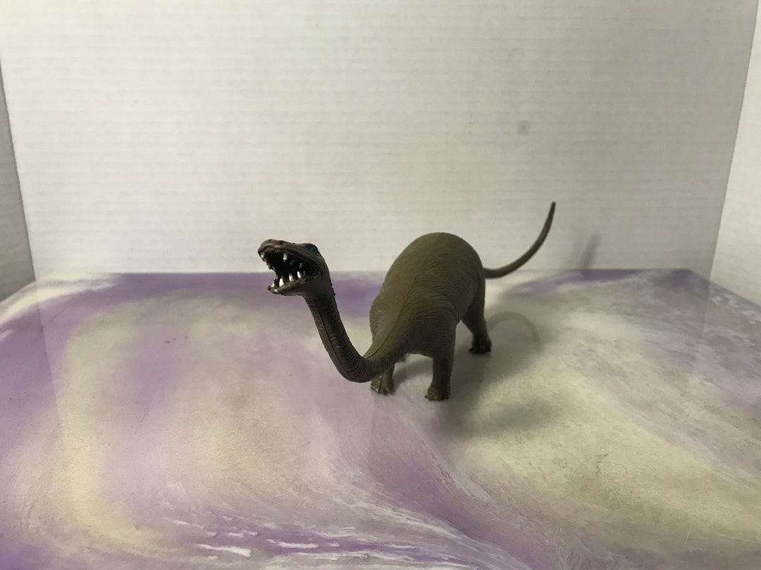 Vintage Dinosaur Toy AAA Toys Rubber Brown / Green Apatosaurus - Rare ...