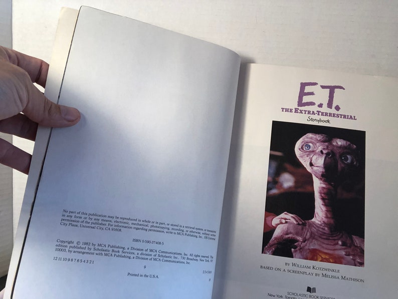 Vintage ET the Extra-terrestrial Storybook Large Softback Book 1982 ...