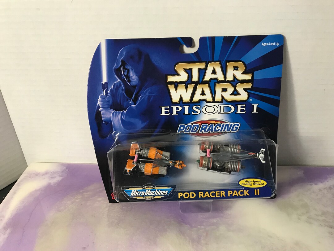 Vintage 1998 Episode 1 Star Wars Micro Machines Pod Racer Vehicle Pack ...