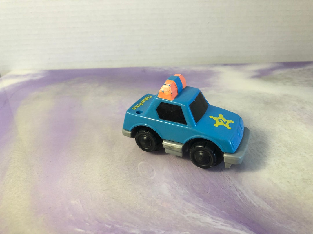 Vintage Fisher Price 90s Blue Police Car , City Playset, Fisher Price ...