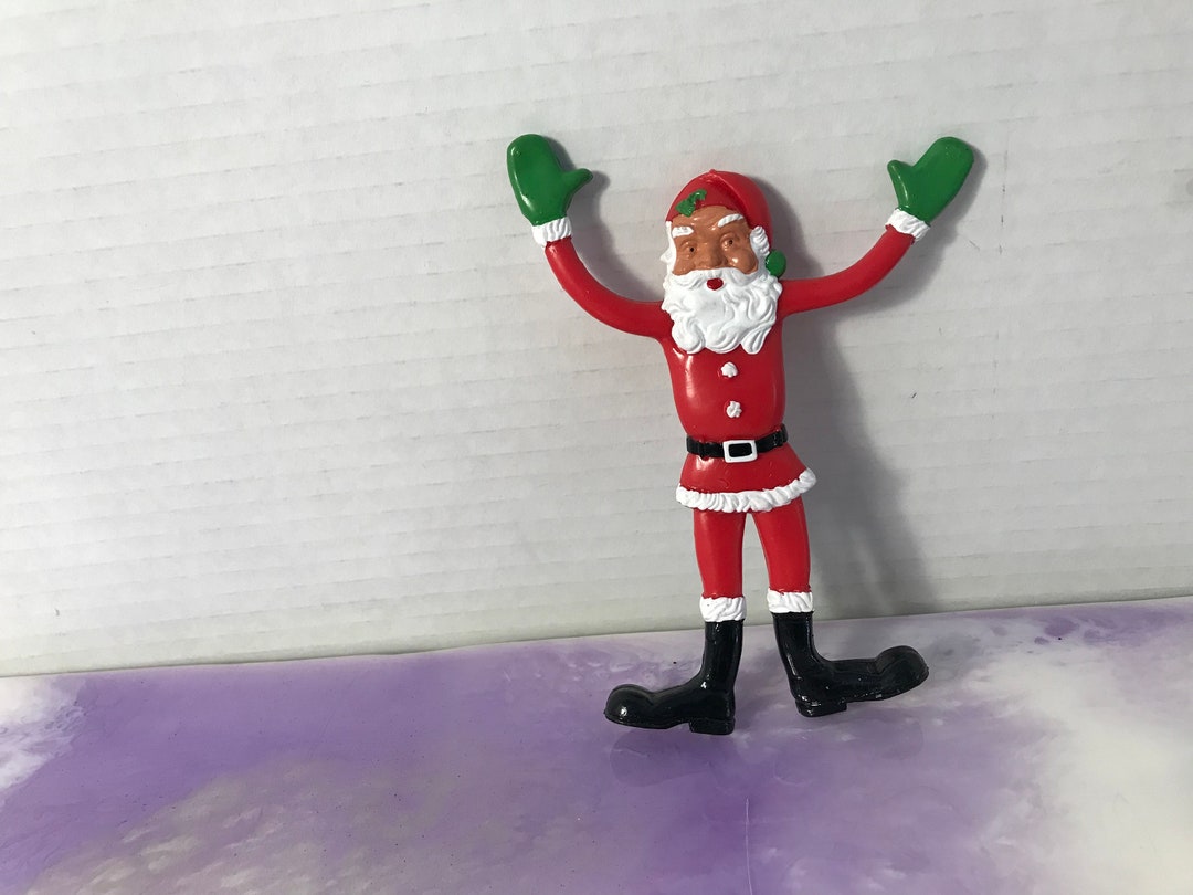 Vintage 1980s Santa Claus Bendable Figure - Made in China Christmas ...