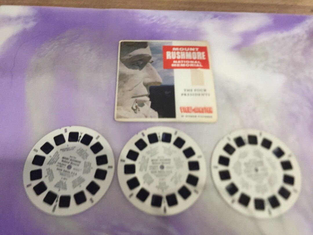 Vintage Sawyer's View-master Viewmaster Reels - Mount Rushmore 3 Reel ...