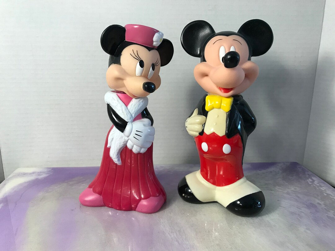 Vintage Walt Disney Mickey and Minnie Mouse Empty Soaky Styled Bubble ...