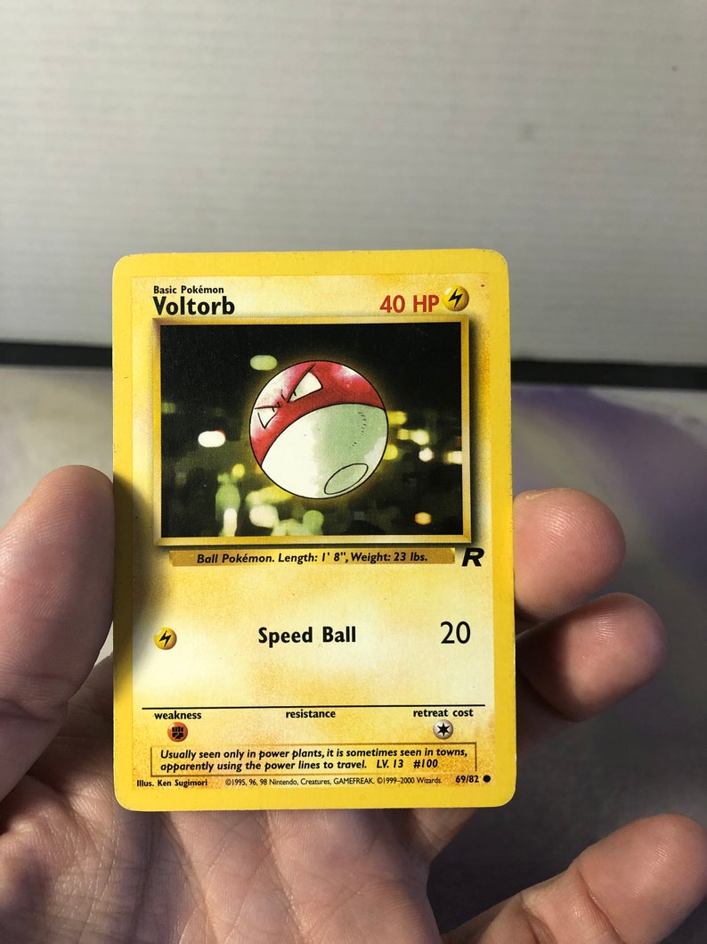 Vintage Pokemon Trading Card Game 1999 Voltorb 69/82 | Team Rocket ...