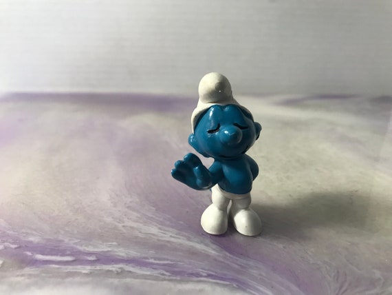 Vintage SMURFS Smurf smurf With Hand Up Figure PVC Cake - Etsy