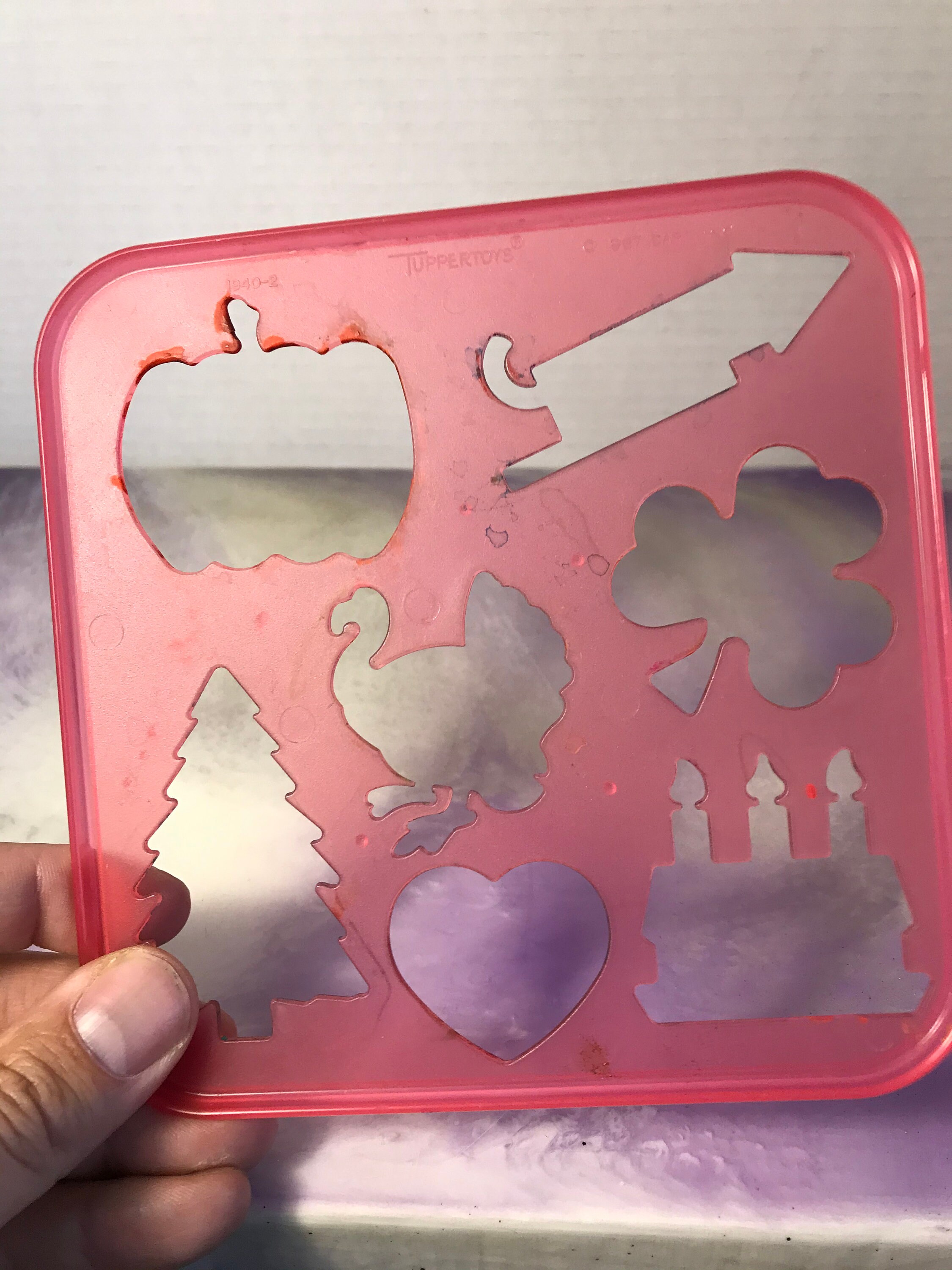 Vintage Tupperware Toys - Stencil - Holiday Themed - Rare Vintage Piece ...
