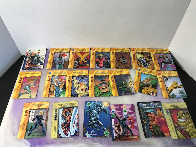 Vintage 1990s Marvel OVERPOWER Card Game 20 Card Mixed Lot - Etsy