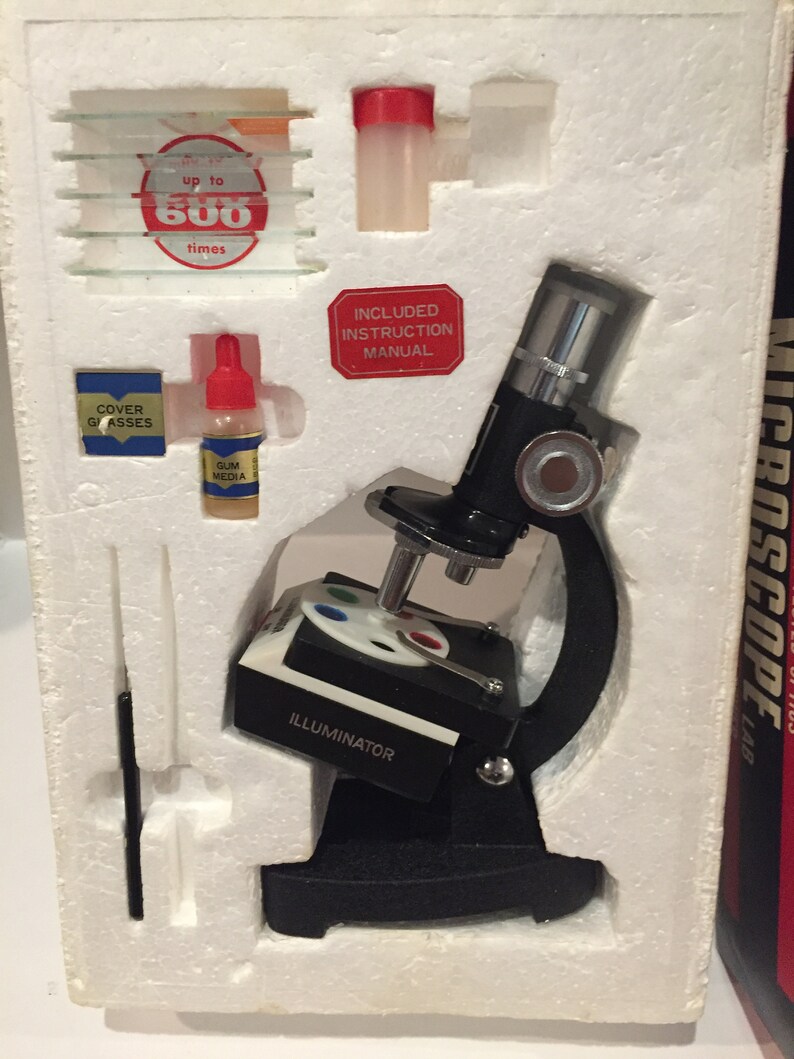 Vintage Sears Zoom Microscope 600 X Power Original Box Near - Etsy