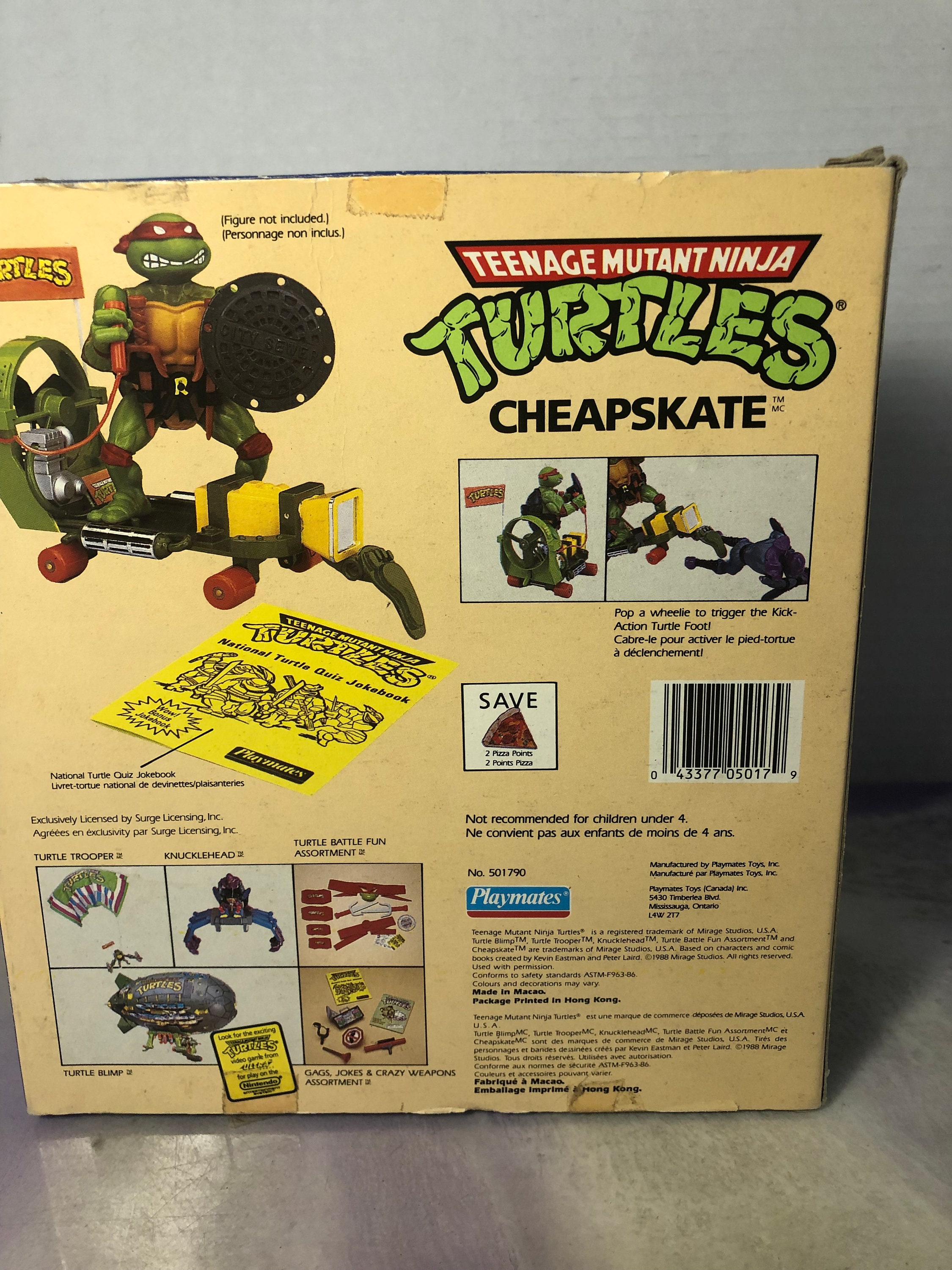 Teenage Mutant Ninja Turtles Cheapskate 1988 Used Vintage | Etsy