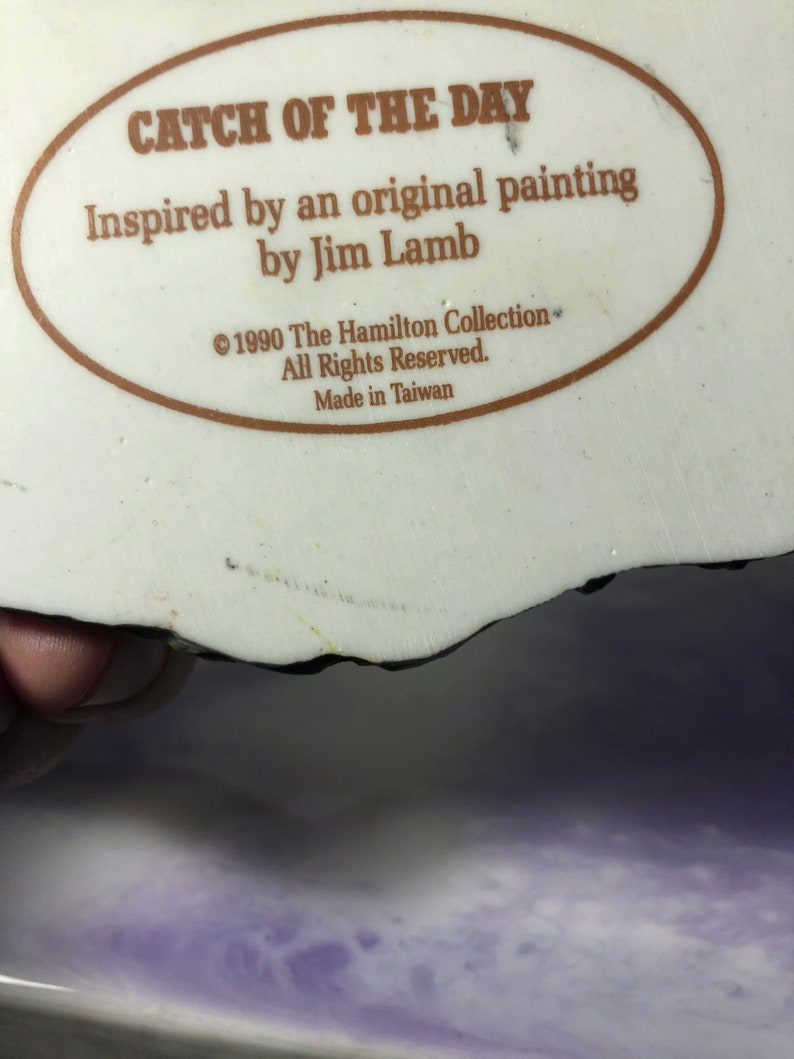 Vintage 1990 the Hamilton Collection Ceramic Figurine / Figure - "catch ...