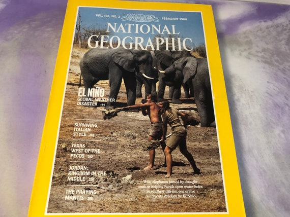 Vintage National Geographic Magazine Volume 165 No 2 February | Etsy