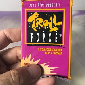 Vintage 1990's Troll Force Cartoon TV Show 1992 Trading Card Pack ...
