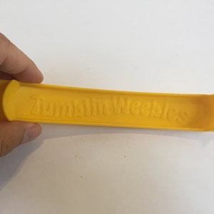 1973 Vintage Hasbro Weeble Wobbles Yellow Tumblin Weebles Holder - Rare ...