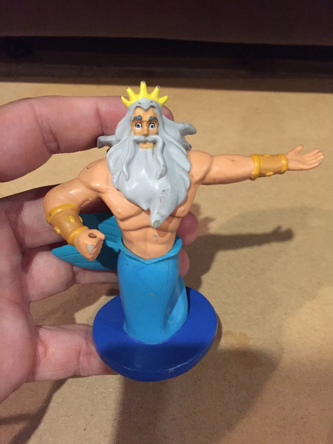 Vintage Disney the Little Mermaid KING TRIDENT Figure PVC Cake Topper ...
